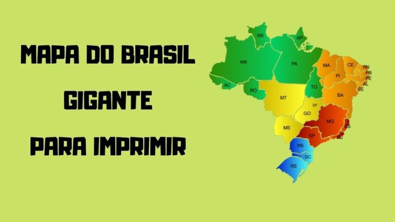 Mapa do Brasil para imprimir em tamanho A4 | Actualizado Setembro 2025